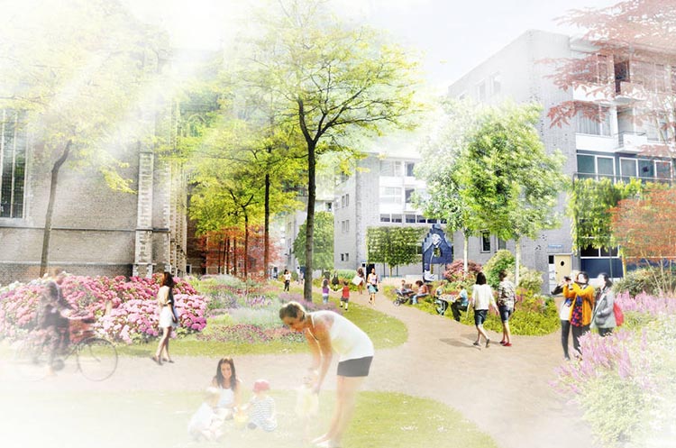 Nieuw stadspark op Grotekerkplein Rotterdam | Architectuur.ORG